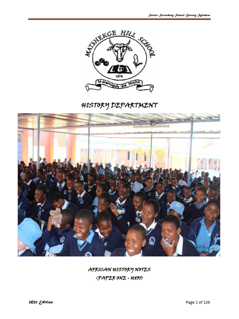 AFRICAN HISTORY NOTES 2O21 final EDITION | PDF