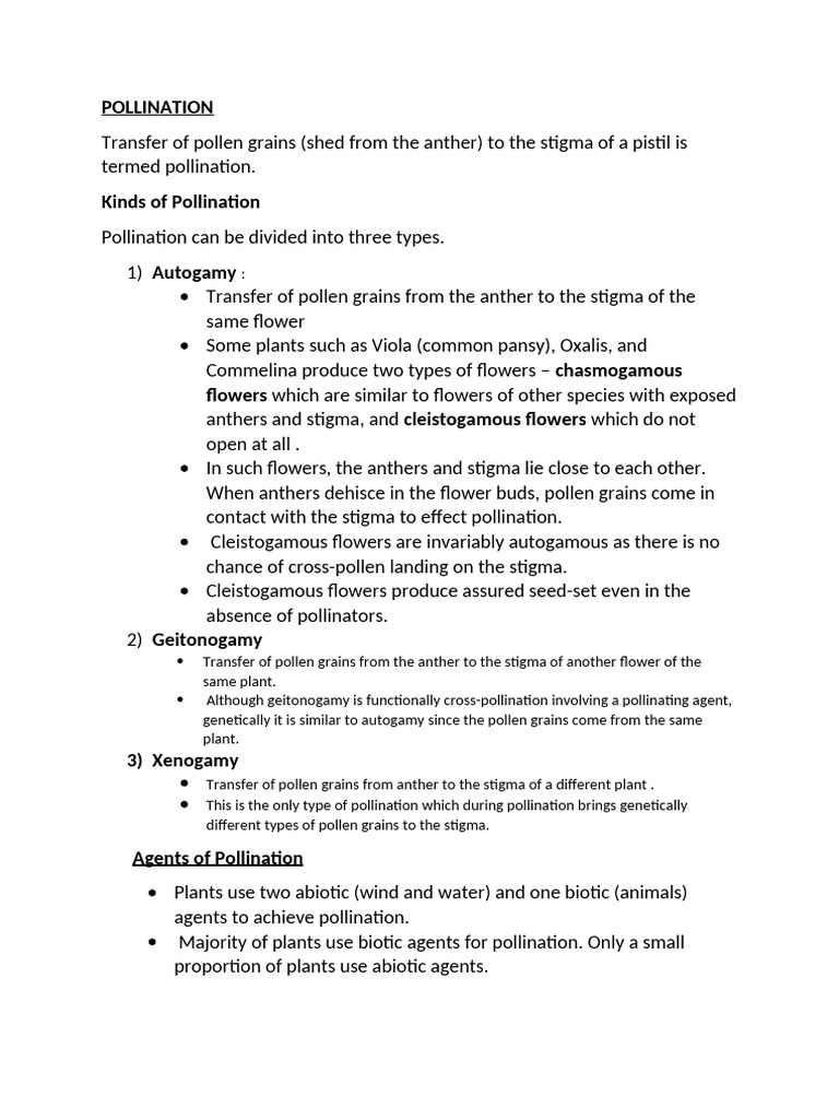 Pollination Notes Xii | PDF