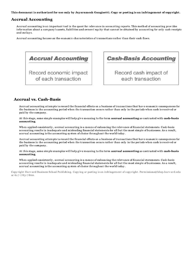 Accrual Accounting | PDF