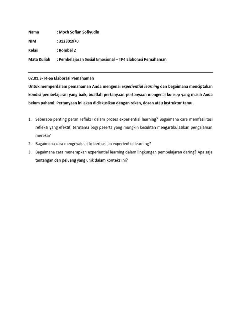 TP 4 Elaborasi Pemahaman PSE Moch Sofian Sofiyudin | PDF