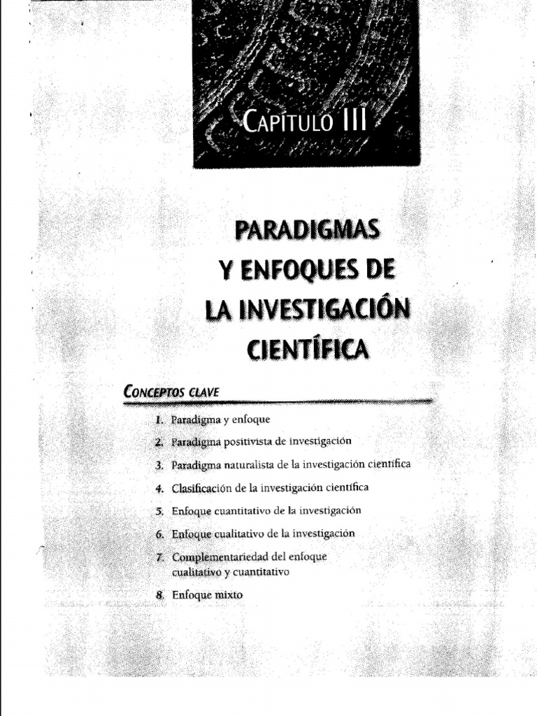 002 - Cap 3 - Paradigmas y Enfoques de La Inv-Cientifica | PDF