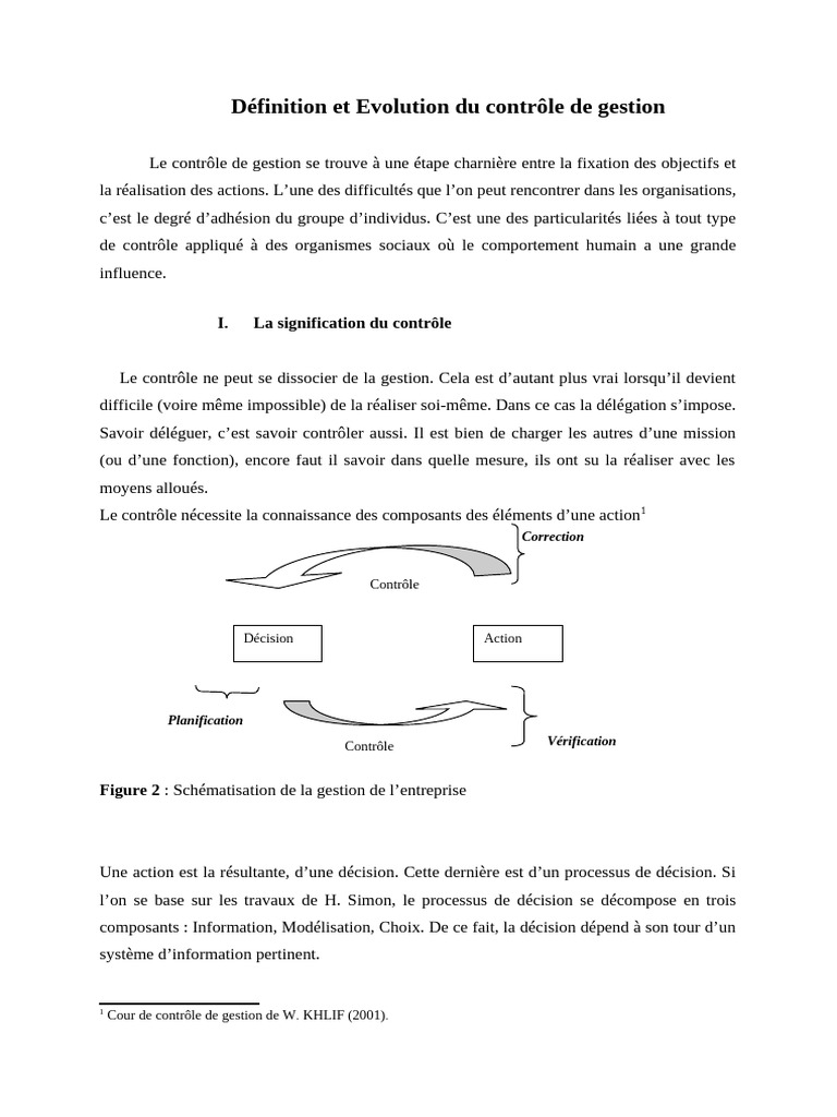 Définition Et Evolution Du Contrôle de Gestion 2 | PDF