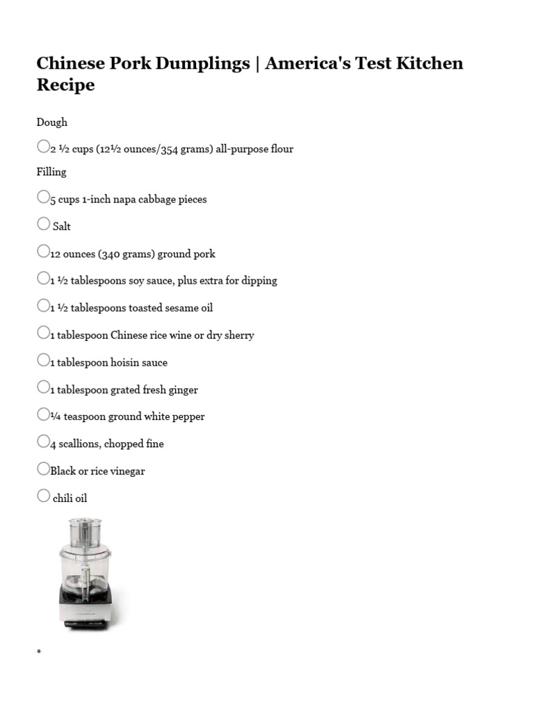 Pork Dumplings | PDF