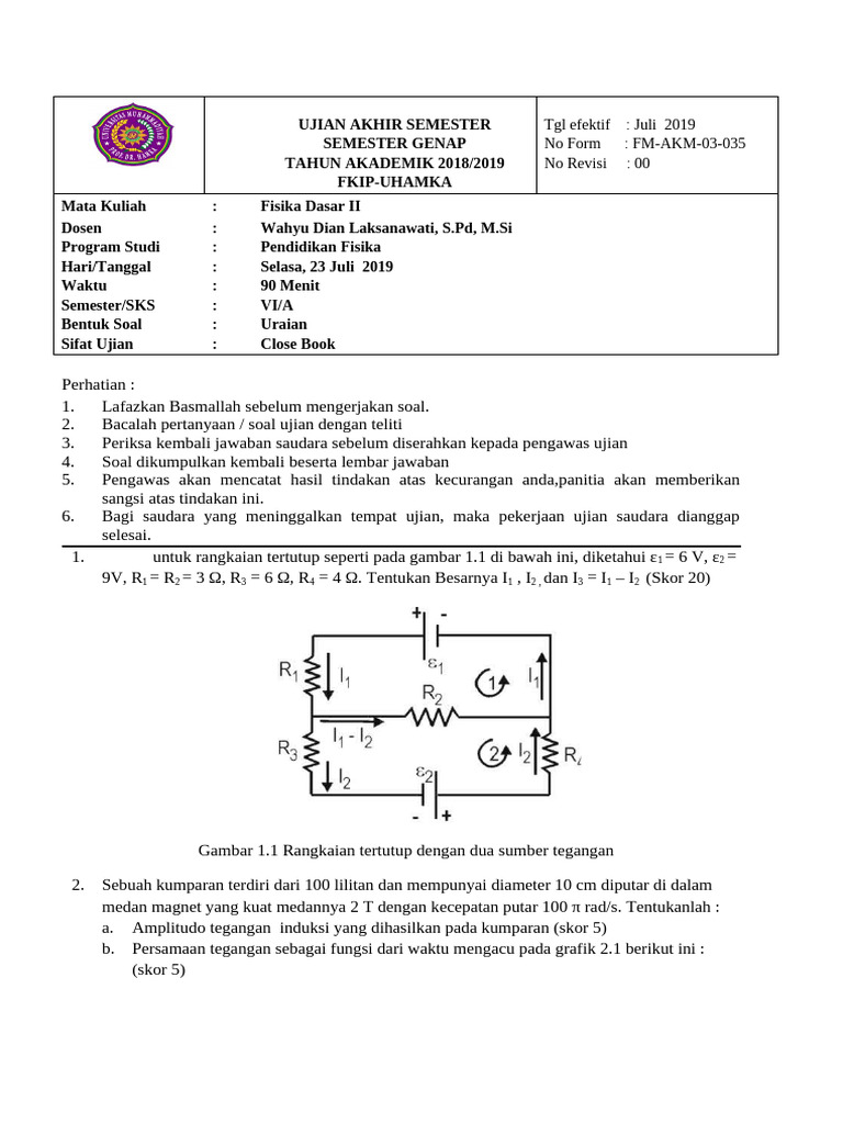 UAS Fisdas II WD | PDF
