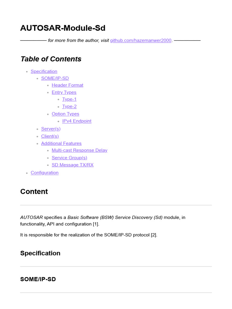 AUTOSAR Service Discovery 1723457052 | PDF