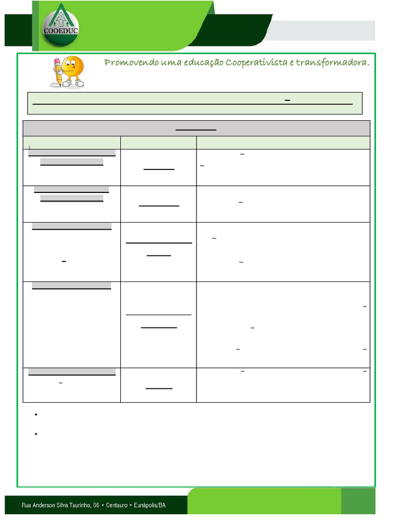 Programa de Estudos Parciais I 8º Ano B Ajus Matutinos | PDF
