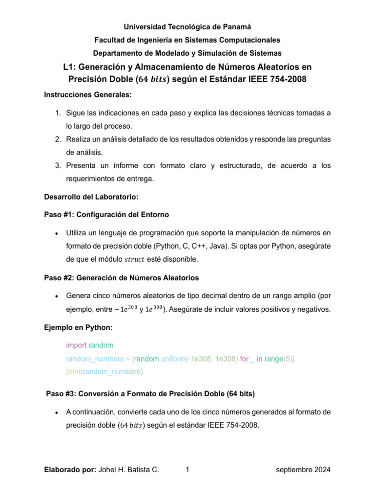L1 Números Aleatorios En Precisión Doble Pdf Python Lenguaje De 3188