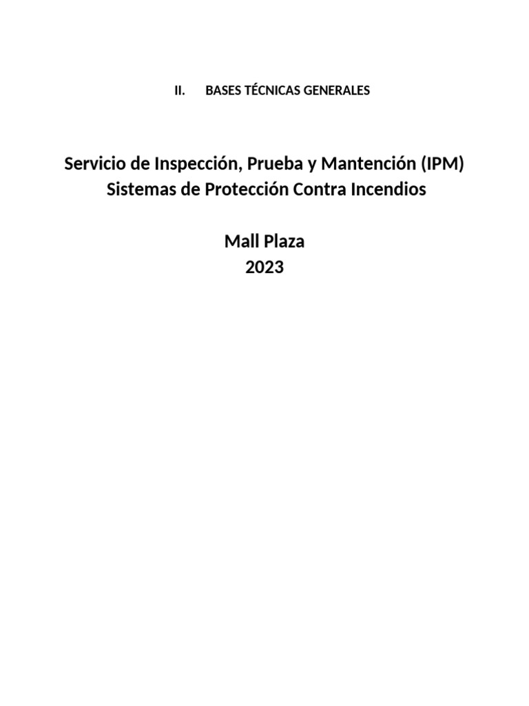 BASES TÉCNICAS GENERALES | PDF