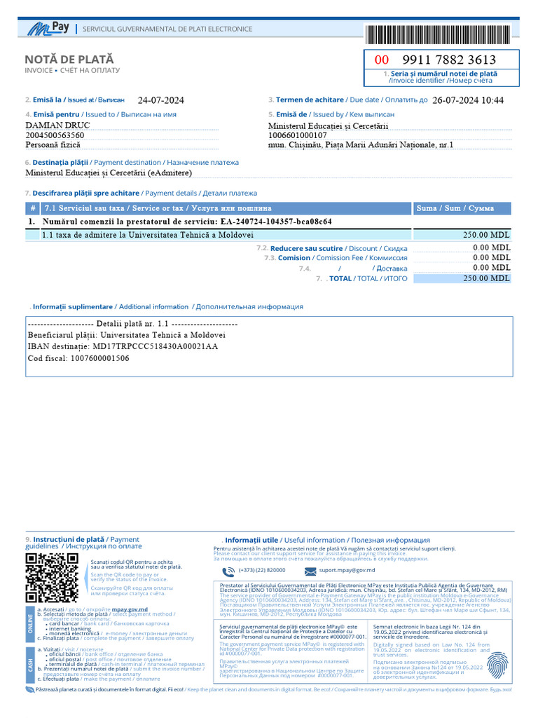 Nota de Plata 00991178823613 | PDF