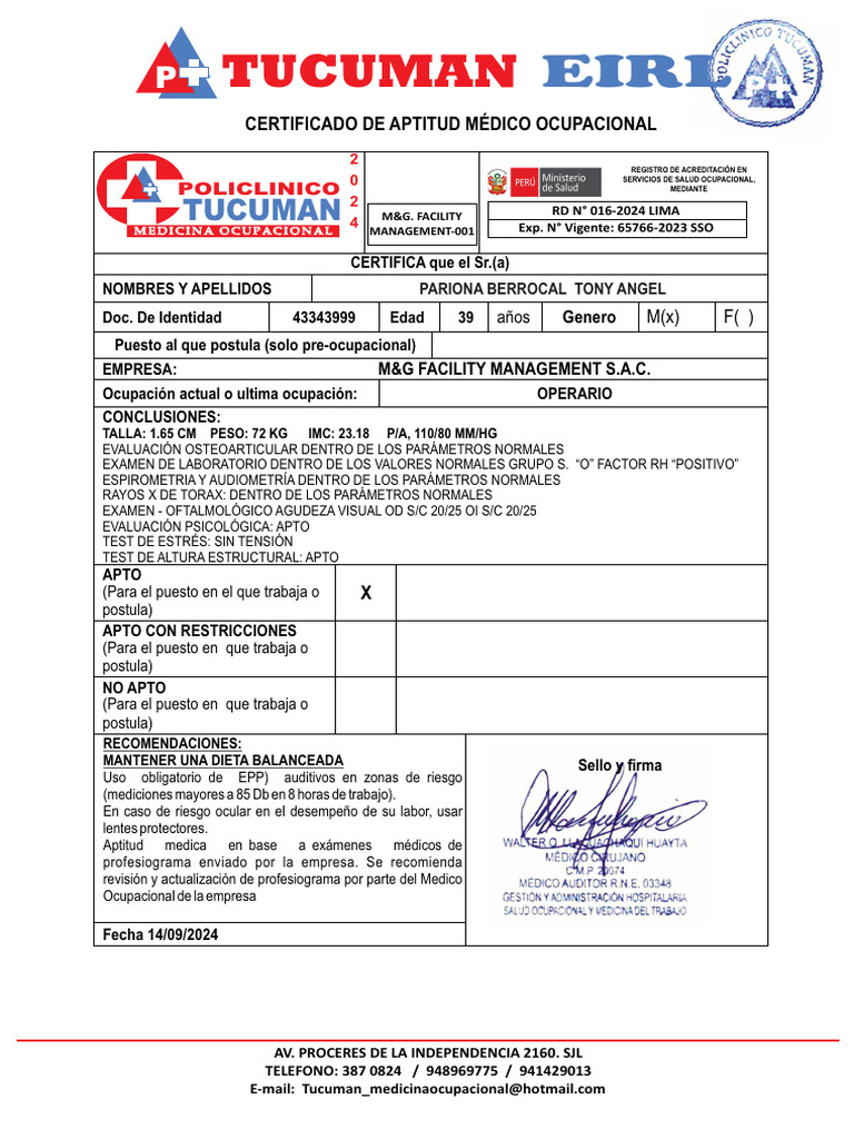 Tony Angel Pariona Berrocal | PDF