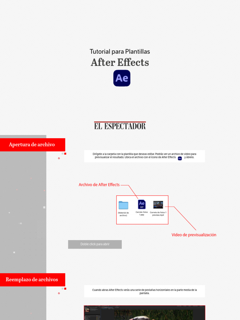 Tutorial para plantillas de After Effects | PDF