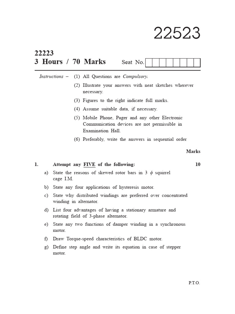 22523 2023 Summer Question Paper[Msbte Study Resources] | PDF
