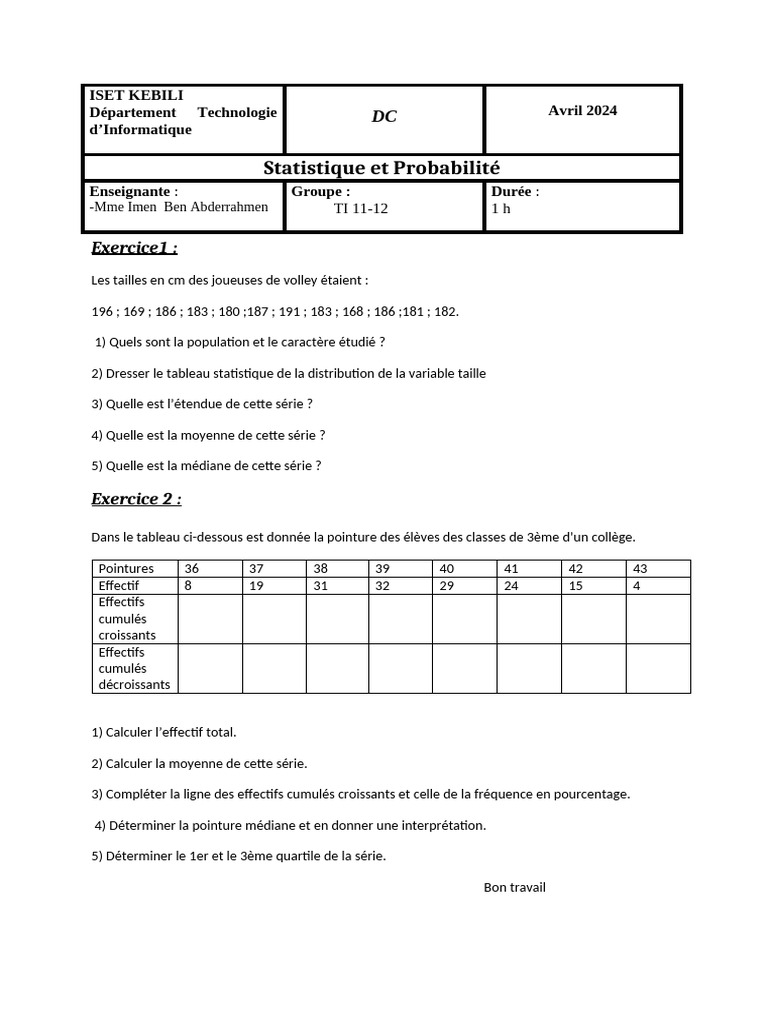 Ds Stat 2024 | PDF