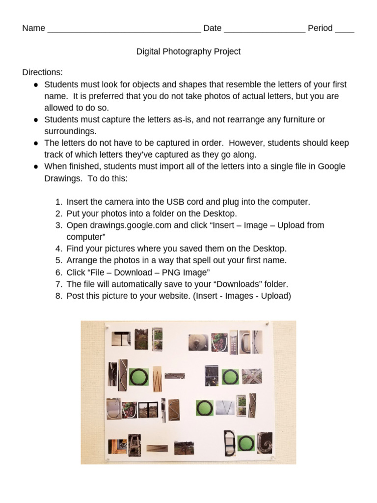 Digital Photography Project | PDF