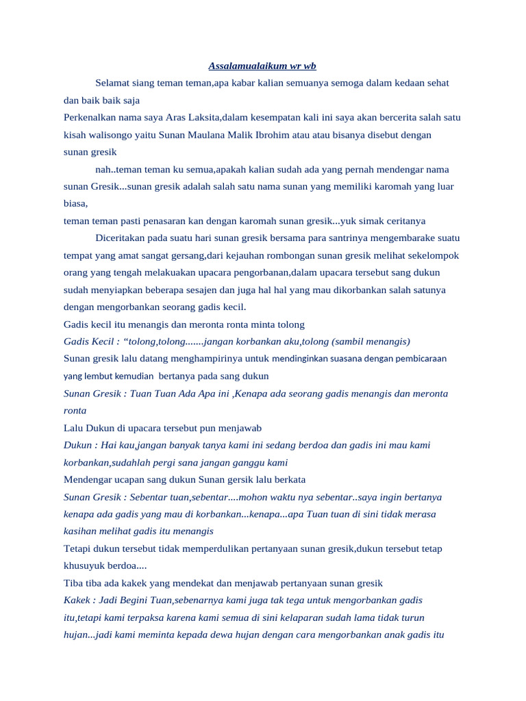 Maulana Malik Ibrahim Atau Yang Lebih Dikenal Dengan Sunan Gresik Merupakan Wali Tertua Di ...