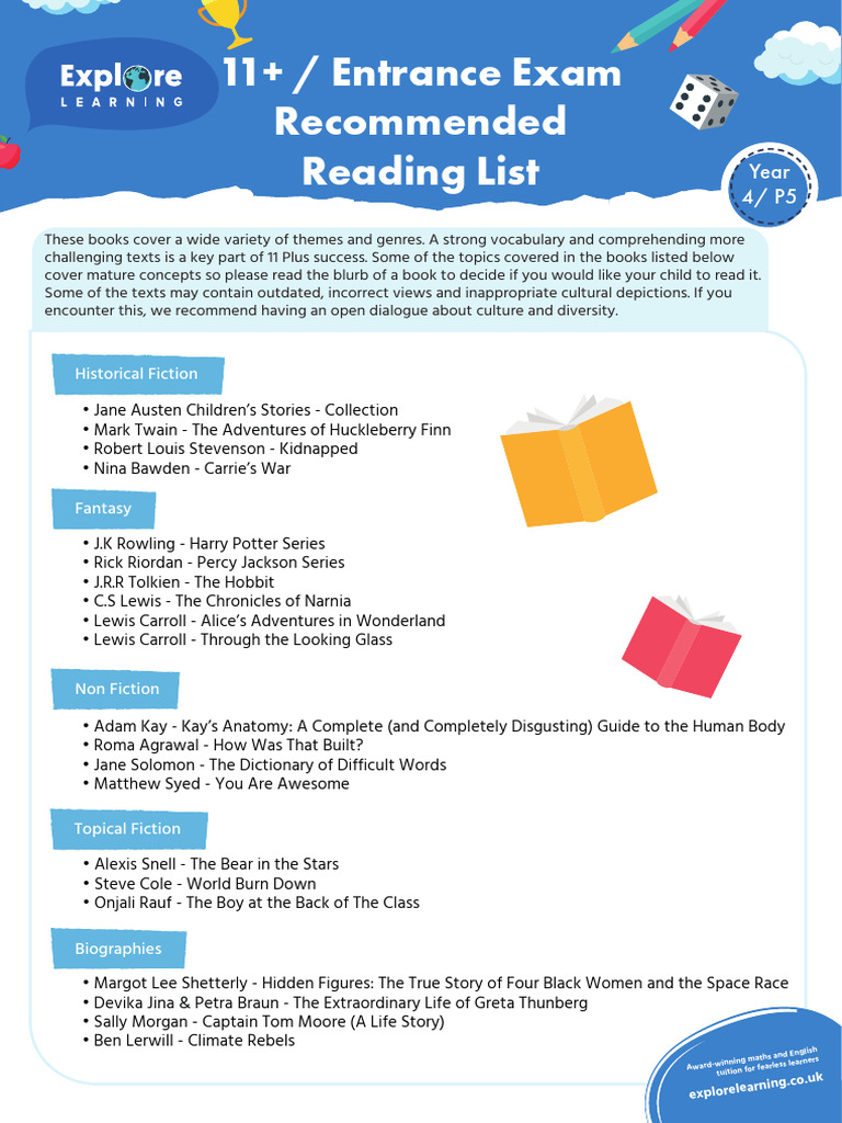 11plus - Reading List 2021 Y4 1 | PDF
