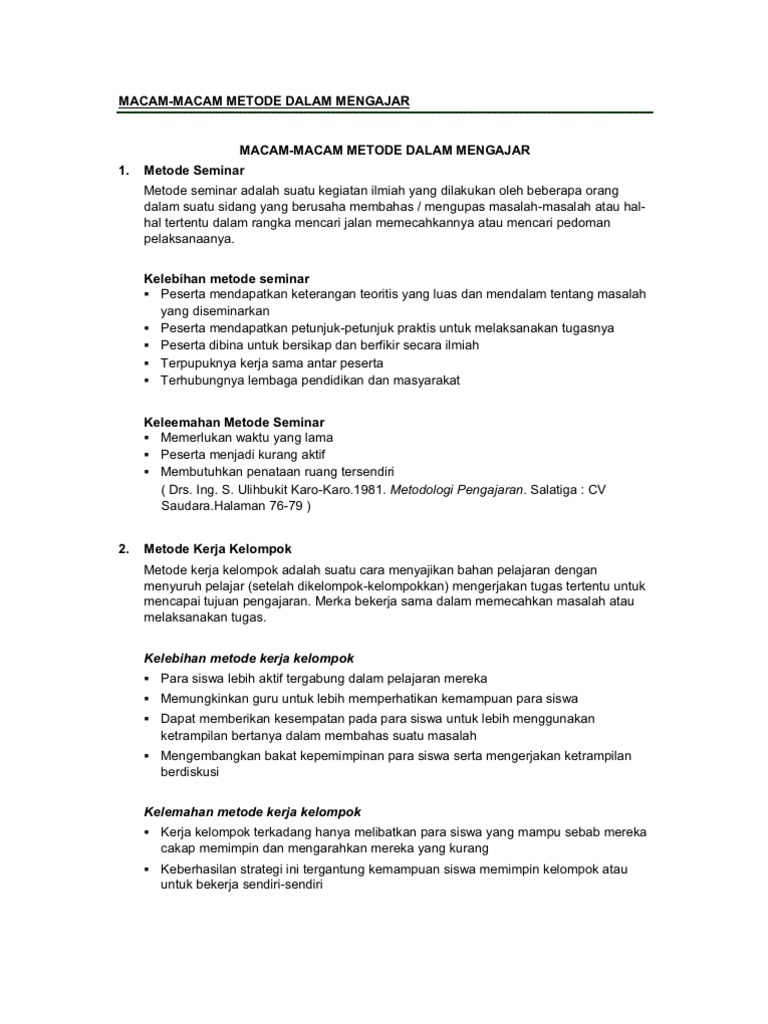 Macam2 Metode | PDF