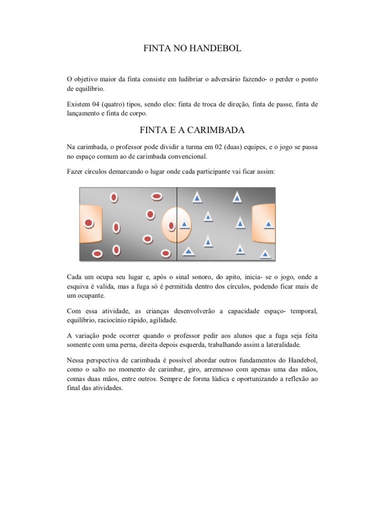 Finta No Handebol | PDF | Lazer | Esportes