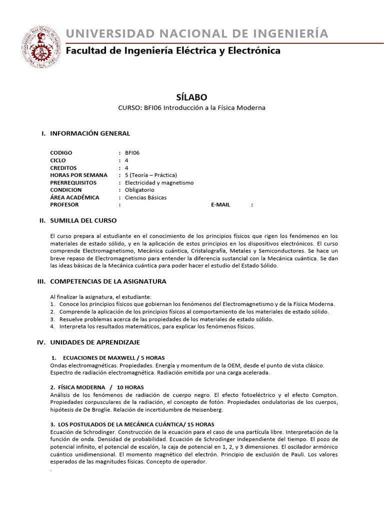 BFI06 - Silabo - Formato ABED | PDF