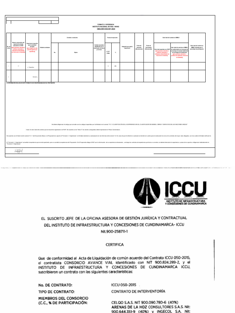 253 326. Formato 3. Experiencia CMA DEO SGI 001 2024 | PDF