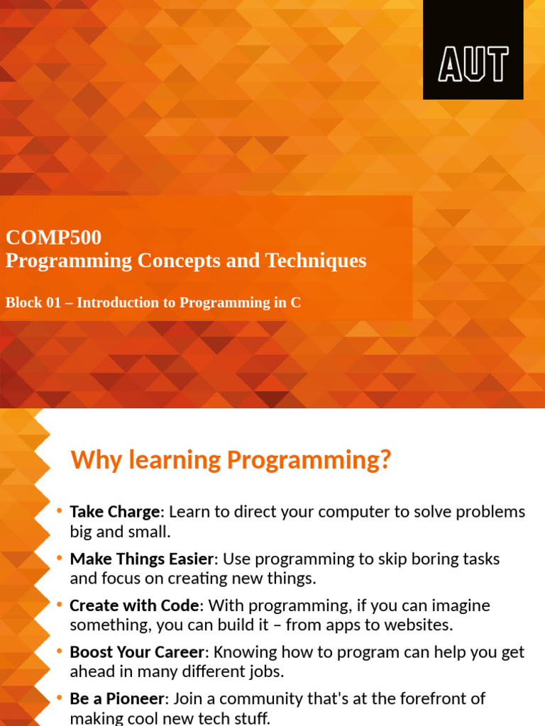 Block 01 - Introduction To Programming in C | PDF