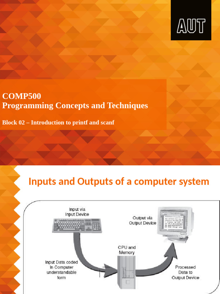 Block 02 - Introduction to Printf Scanf | PDF