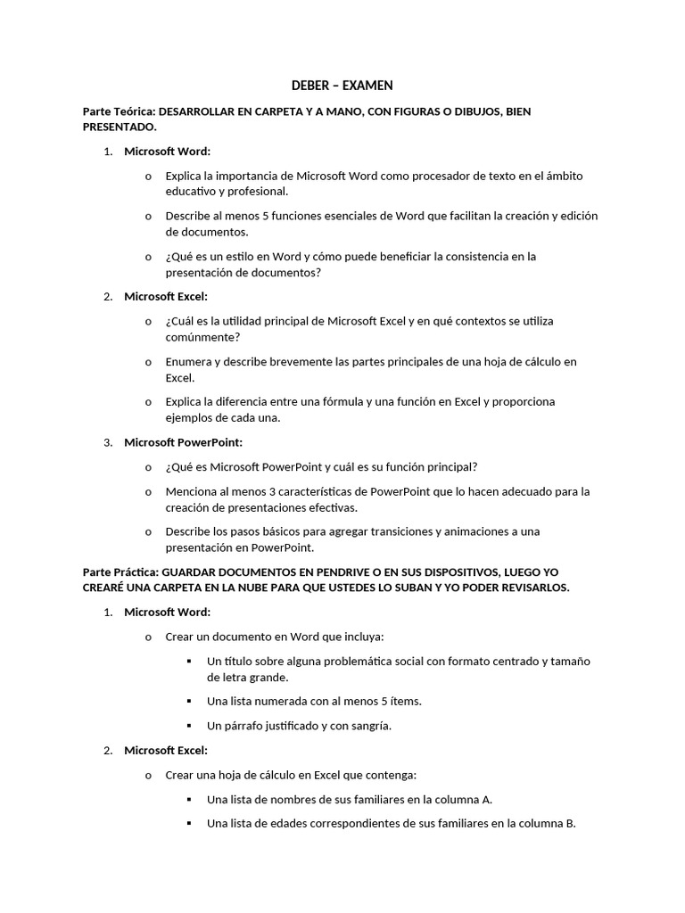 Examen Computación Pdf