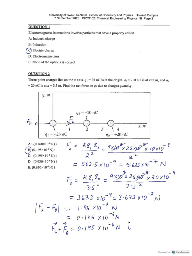 Test 1 Answers 2023 | PDF