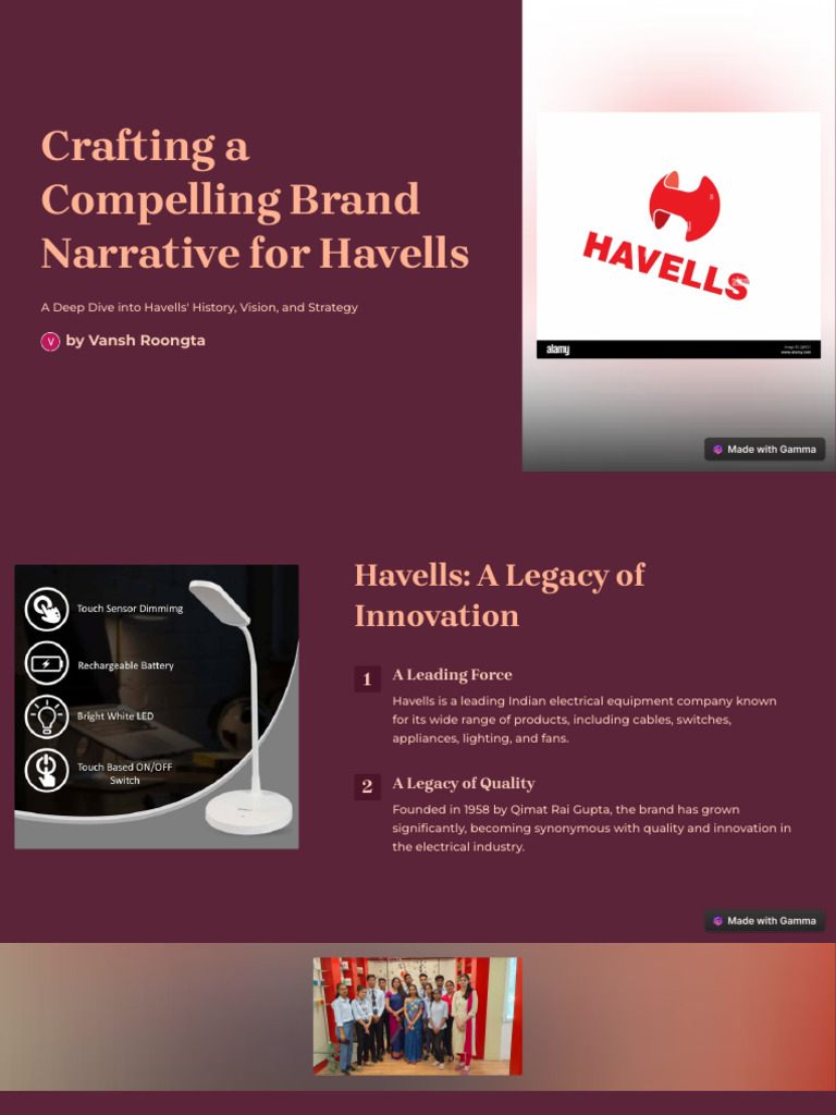 Crafting A Compelling Brand Narrative For Havells | PDF