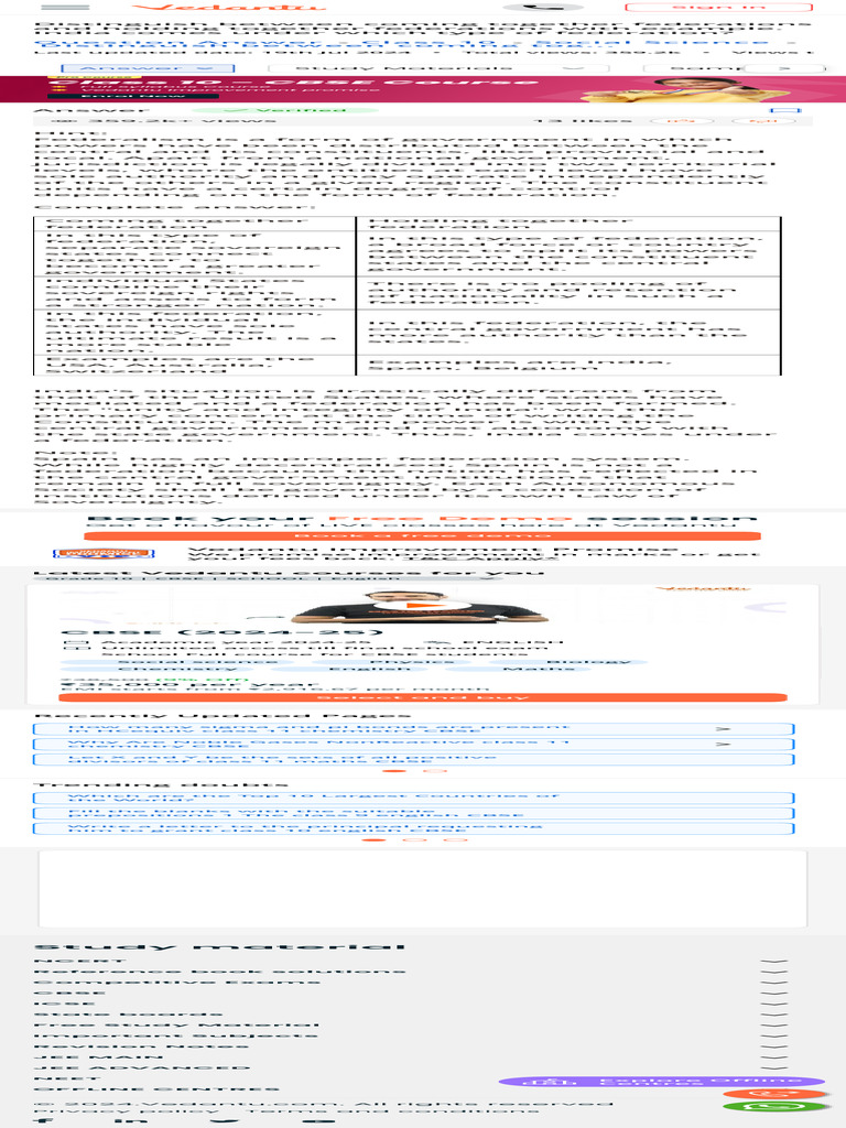 Distinguish Between Coming Together Federations A | PDF | Federation ...