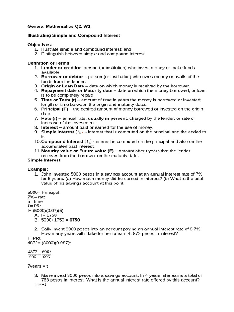 General Mathematics Q2 W11 | PDF