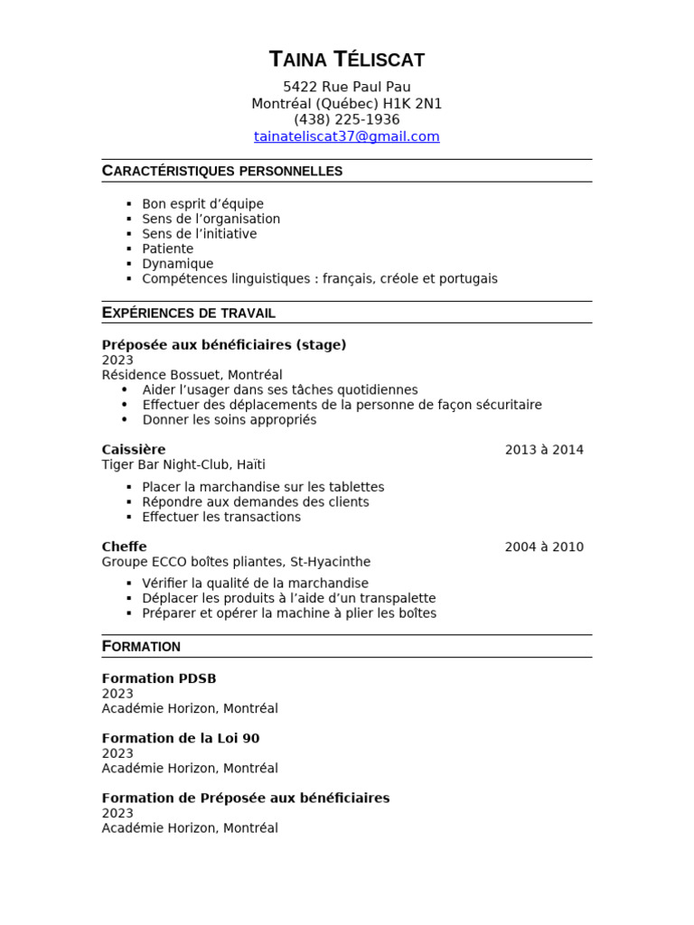 CV Tania | PDF