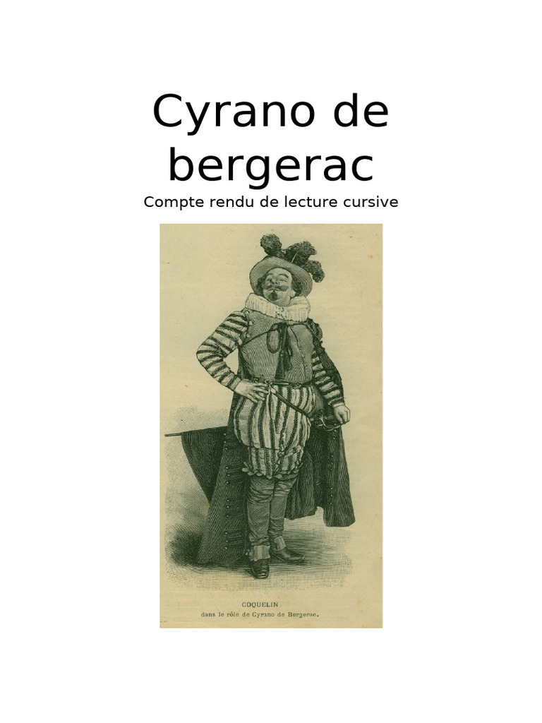 Cyrano de Bergerac Français | PDF