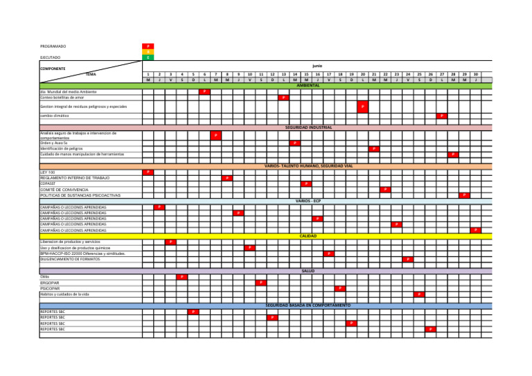 cronograma de junio 2022 ecp | PDF