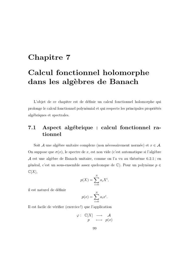 Chap Calcul Fonc Holomorphe | PDF