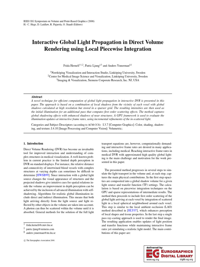 105-112interactive Global Light Propagation in Direct Volume Rendering Using Local Piecewise ...