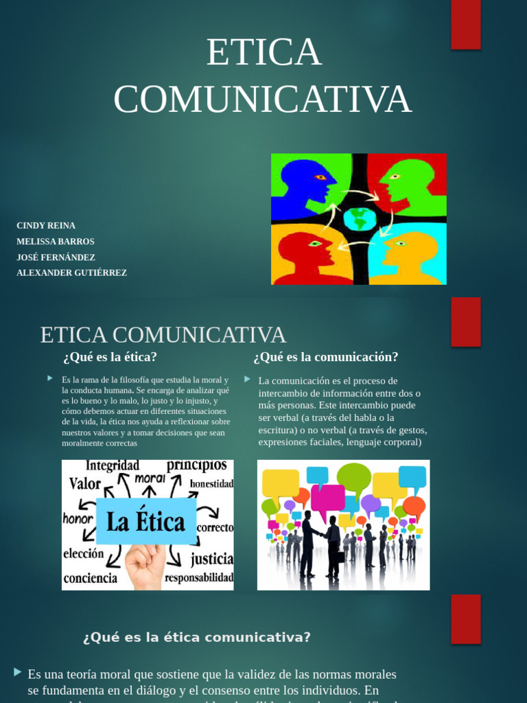 Etica Comunicativa Diapositivas | PDF