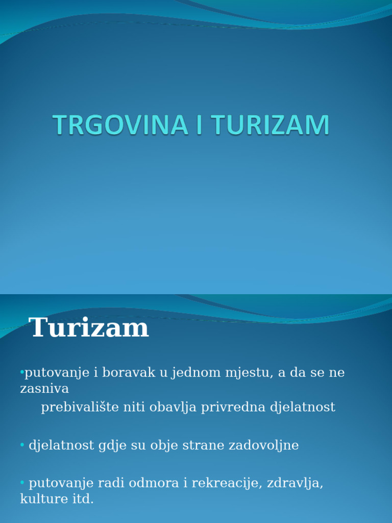Trgovina I Turizam | PDF