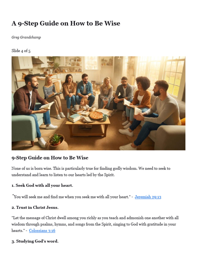 A 9-Step Guide On How To Be Wise | PDF