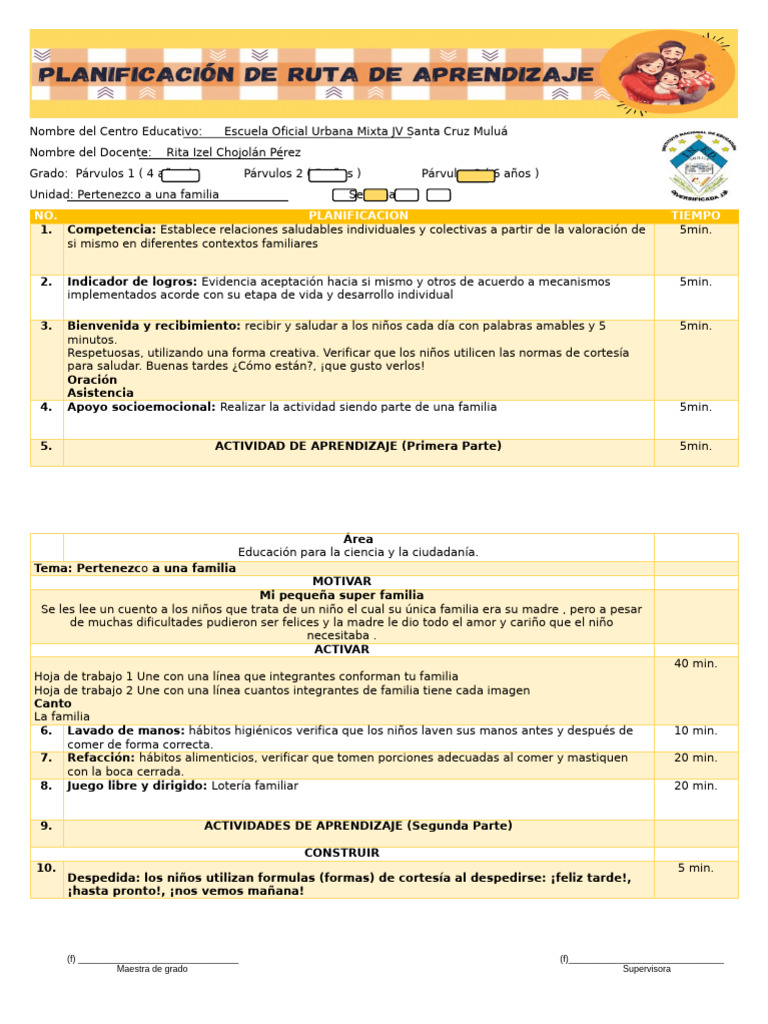 Plani Pertenezco A Una Familia | PDF