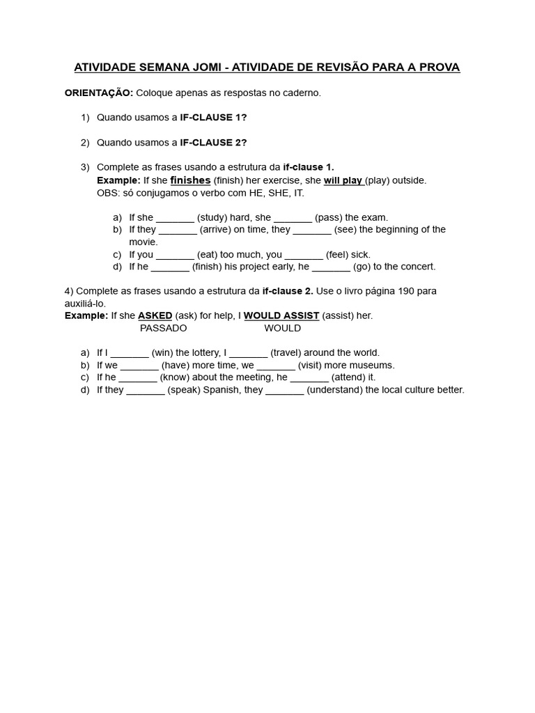 Revisão Inglês | PDF