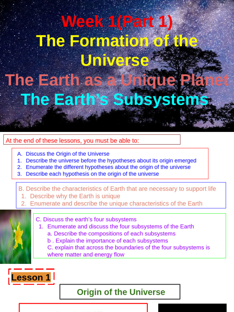Earth Science Week 1-2 | PDF