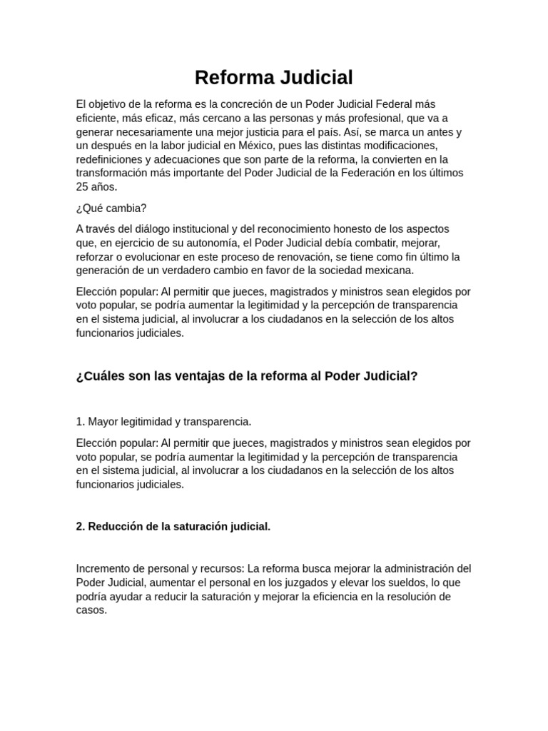 Reforma Judicial | PDF