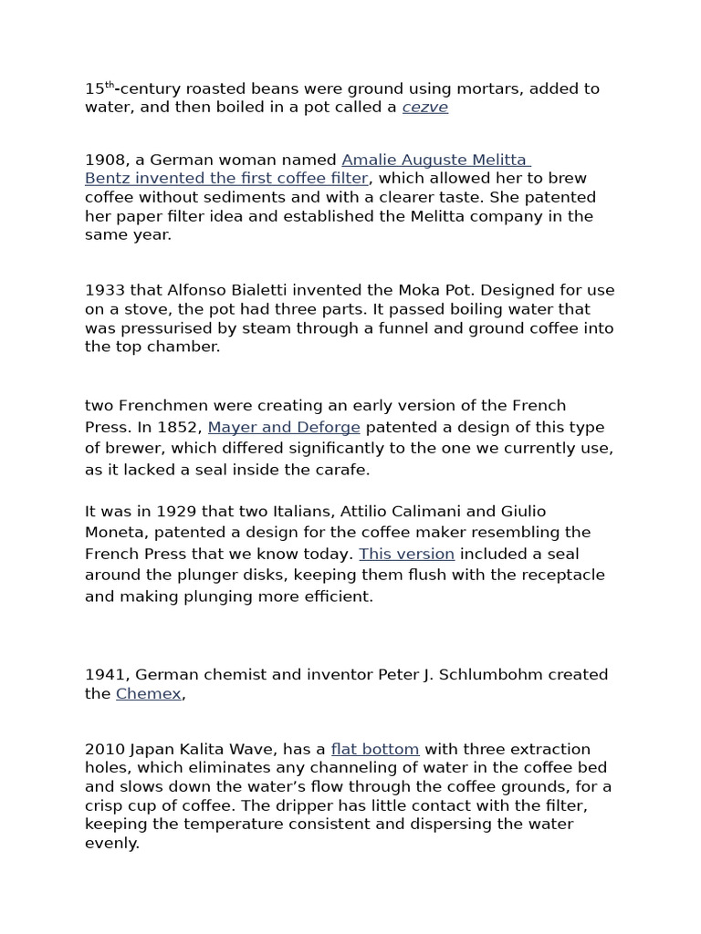 history of manual brew tools | PDF