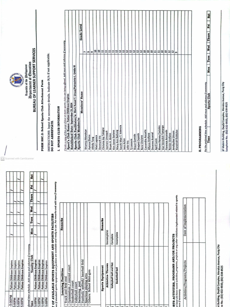 FORM-SSC.2-Pattao NHS-Pattao CRABrave Empires | PDF