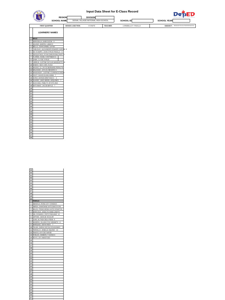 Ametrine Grading Sheet 5 | PDF