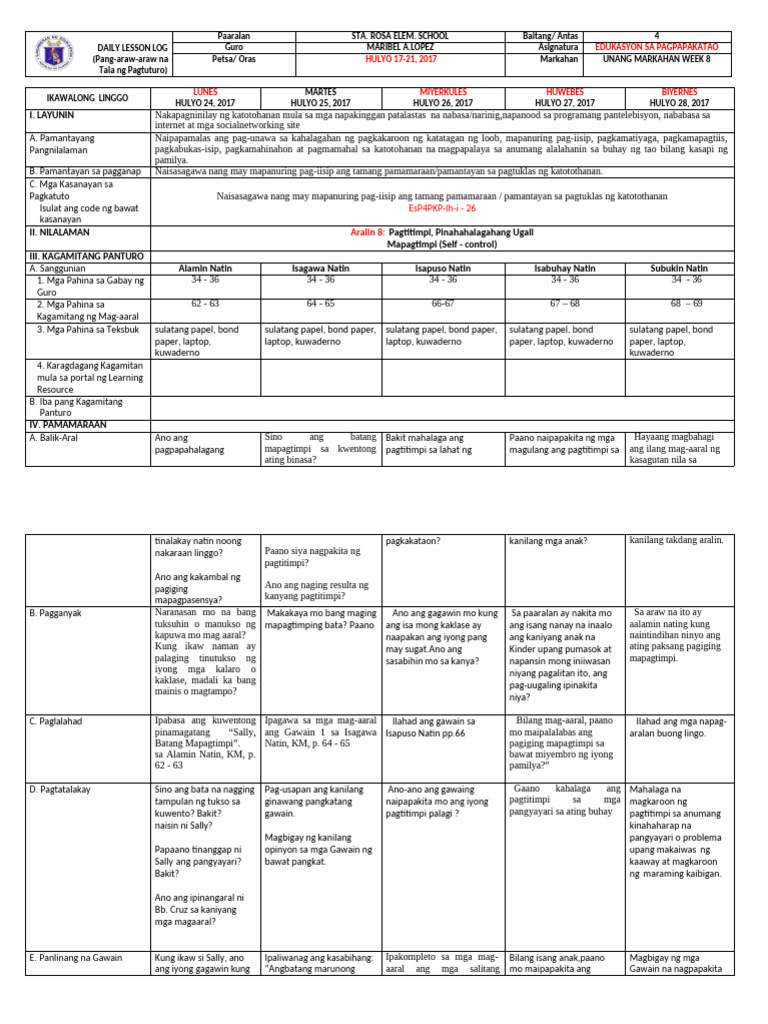 DLL Esp Week 8 | PDF