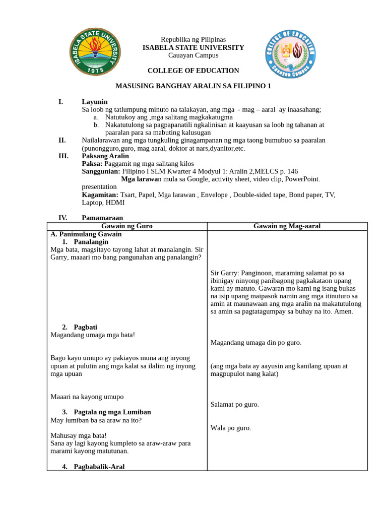 Final Na Final Detailed Lesson Plan | PDF