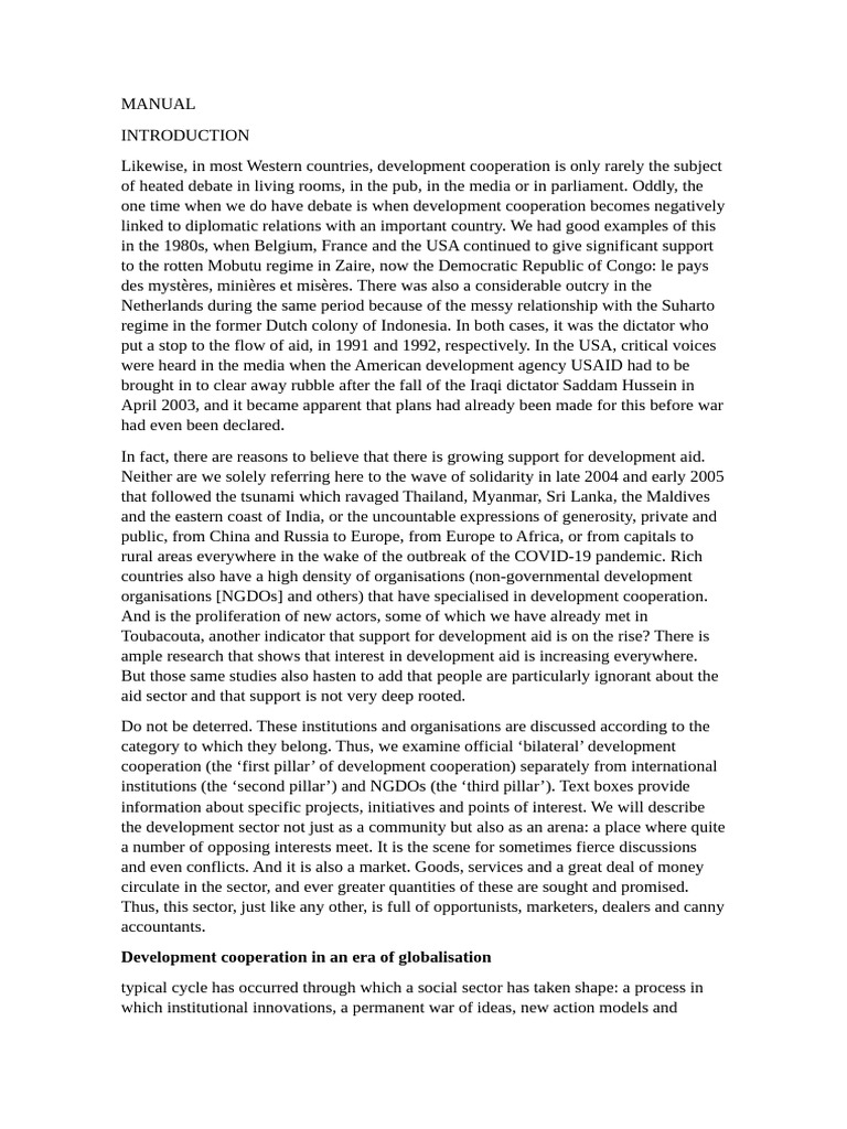 MANUAL | PDF | Development Aid | Aids