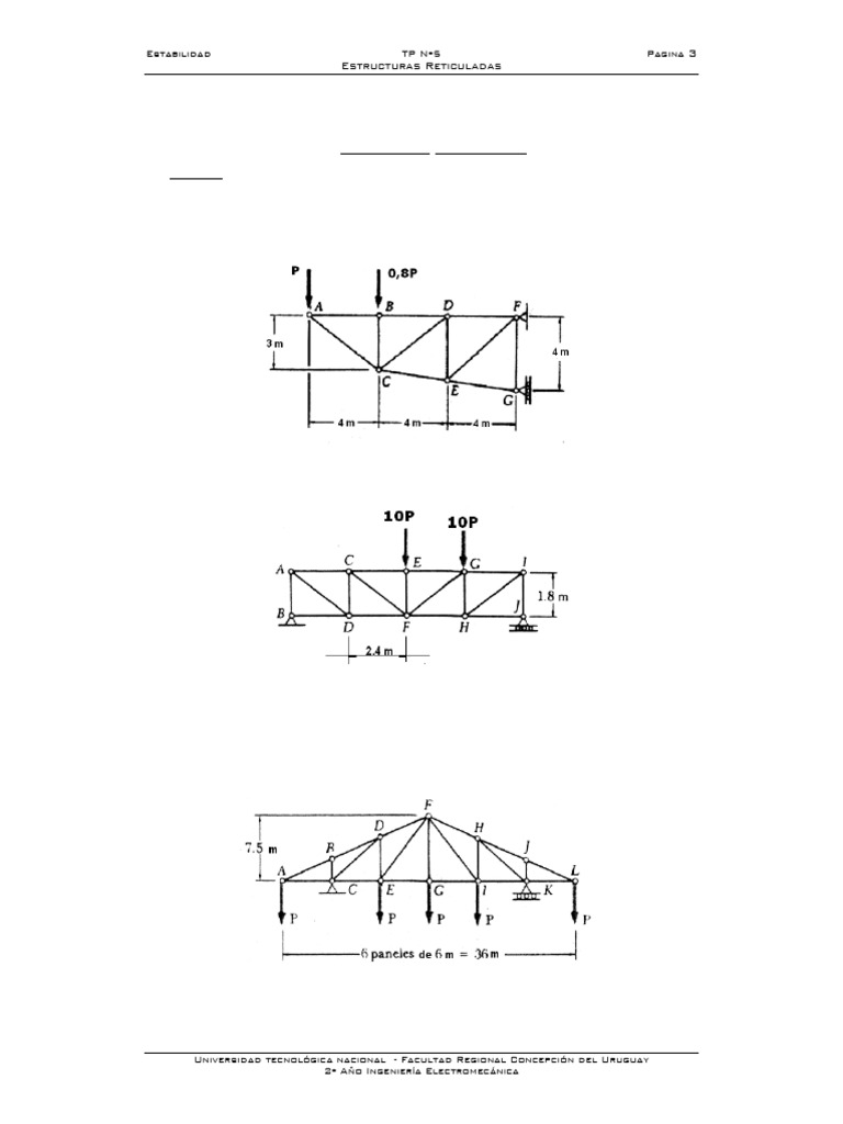 TP 5 Estructuras Reticuladas - Metodo de Las Secciones | PDF